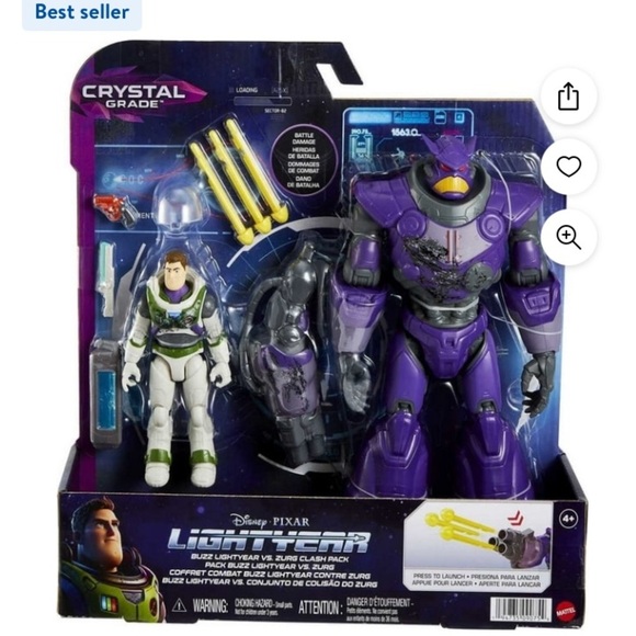 Disney | Toys | Disney Pixar Lightyear Crystal Grade Buzz Lightyear Vs ...